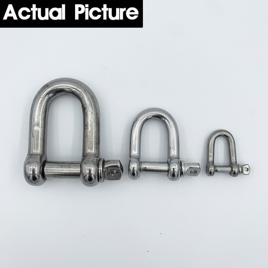 M6 M10 M14 304 Stainless Steel D-Type Shackle With Screw Pin Marine ...