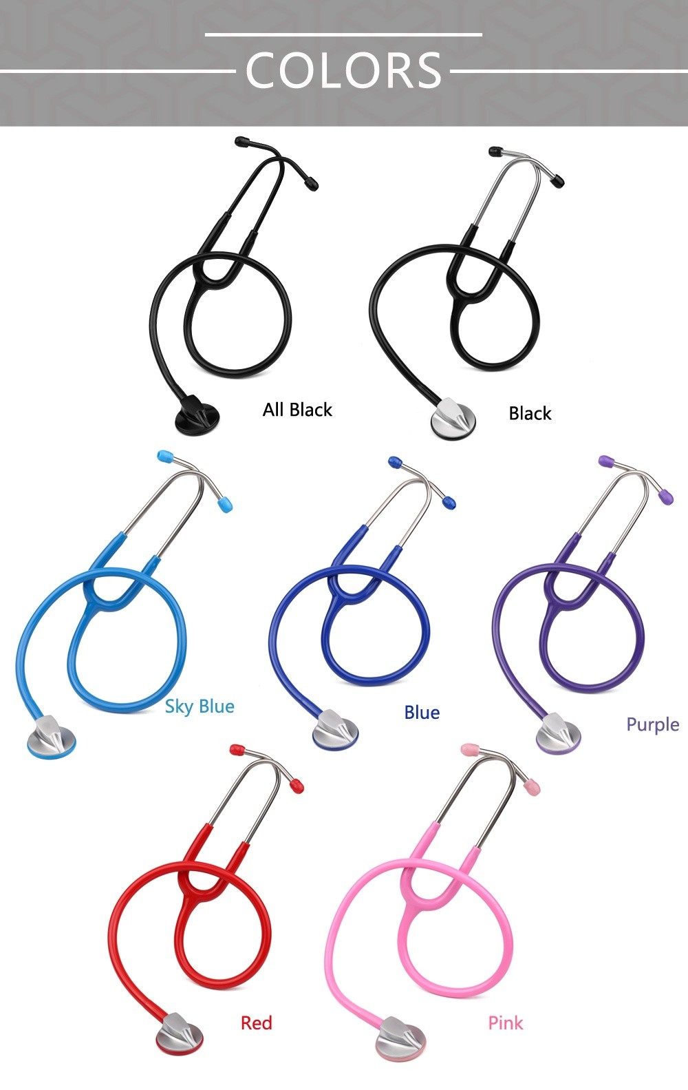Professional Cardiology Stethoscope for Doctor Student Nurse Clinic Use ...