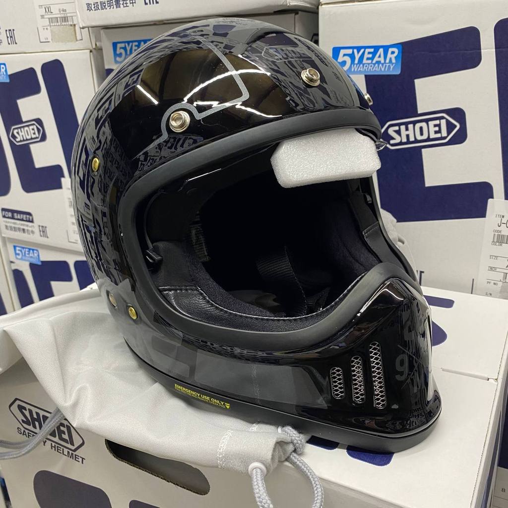 Japan SHOEI EX ZERO Retro Full Face Helmet Off-Road Motorcycle Harley ...