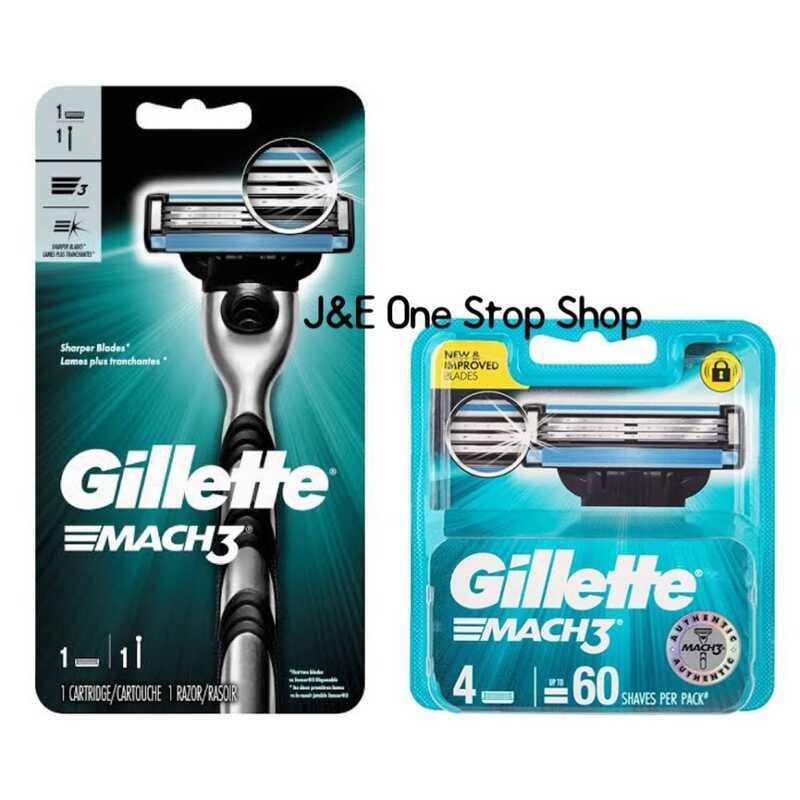 Gillette Mach 3 Bundle Razor + 4 Refills 3F5 | Shopee Philippines