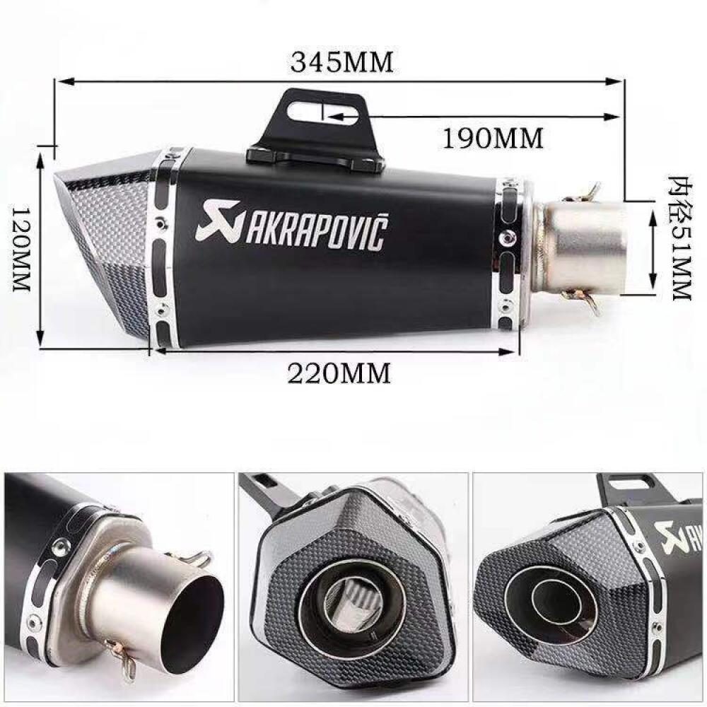 Motorcycle Exhaust Pipe Muffler Hexagonal Cone-shaped Muffler For Large ...