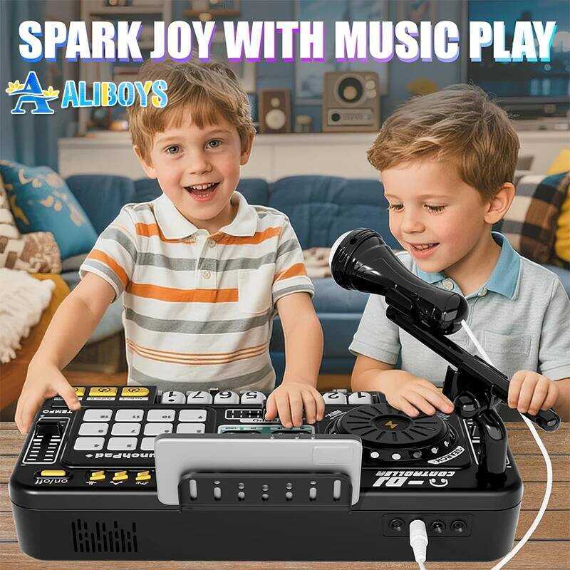 DJ Kid Mixer With Microphone Electronic Piano Keyboard Bluetooth DJ ...