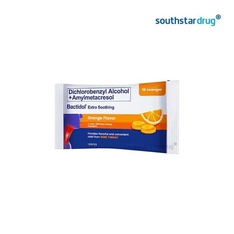 Bactidol Extra Soothing 1.2 Mg / 600 Mcg Orange Lozenges 16S C9d 840 ...