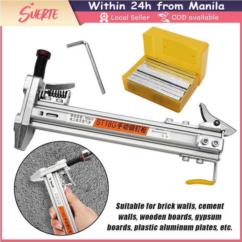 SUERTE Manual Steel Nail Gun St18 Semi Automatic Cement Wire Slot ...