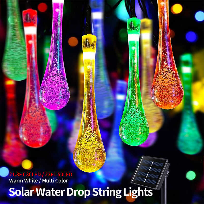 Waterproof Multi Colors Solar Waterdrop/Crystal Ball Christmas Light ...