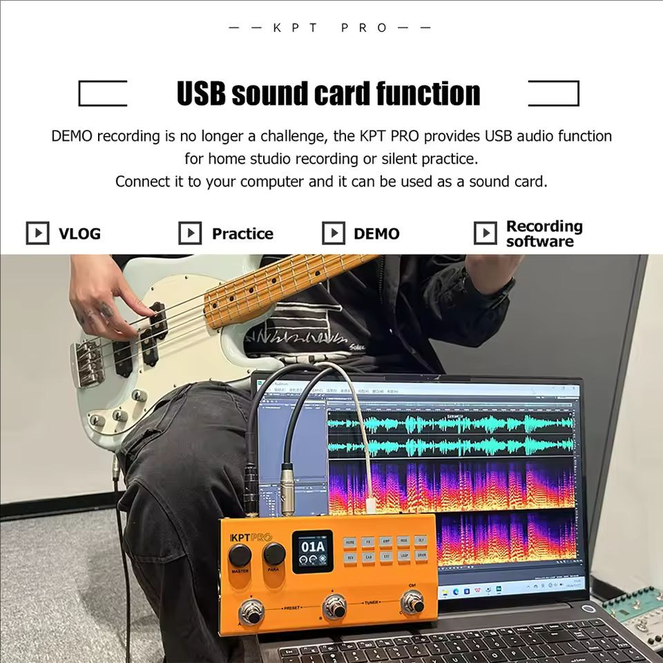 M-VAVE KPT PRO Multifunctional Guitar Effects Pedal Dual-Core DSP ...