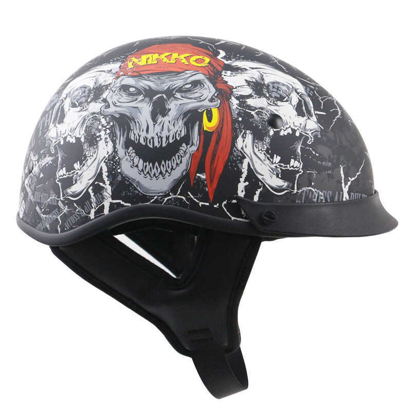THH New Pirate Flower Taiwan Helmet DOT Certifiion Built-in Visor ...