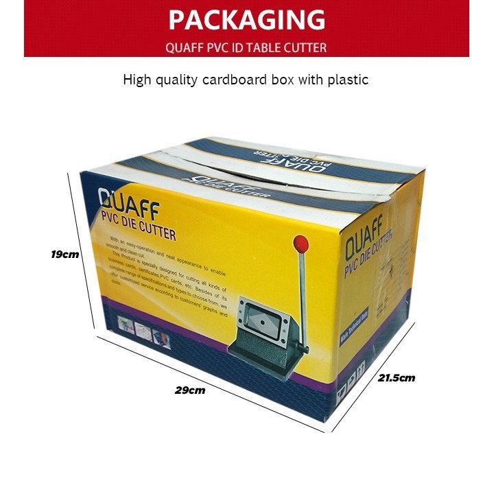 QUAFF PVC Card Die Cutter ID QUAFF Size 86x54mm | Shopee Philippines
