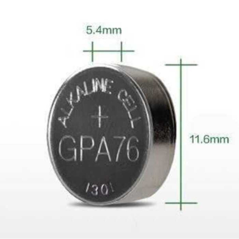 10Pcs Alkaline Button Battery Lr44 Ag13 Gpa76 L1154 High Quality Coin ...