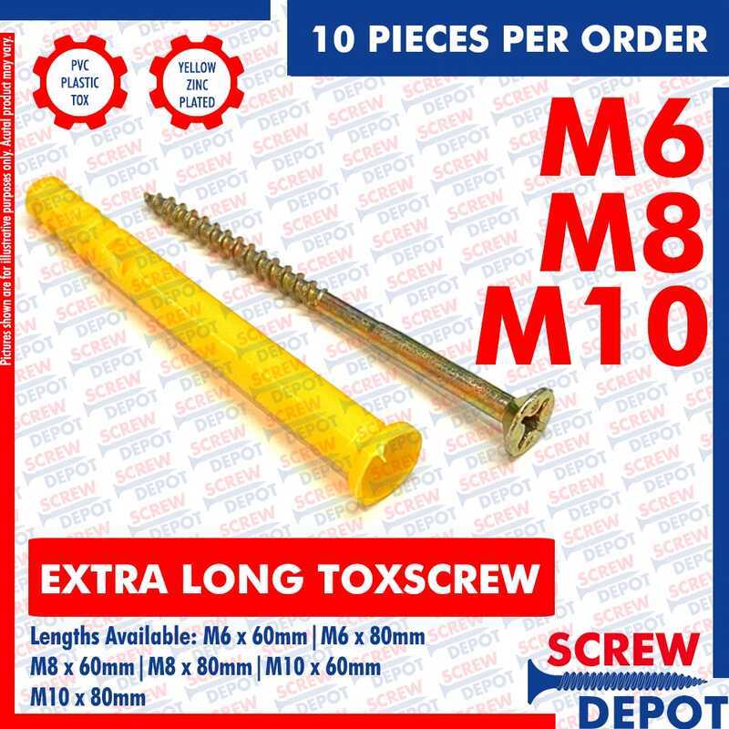 50/10 PIECES Extra Long Tox Screw / Toks Expansion With Depot 562 ...