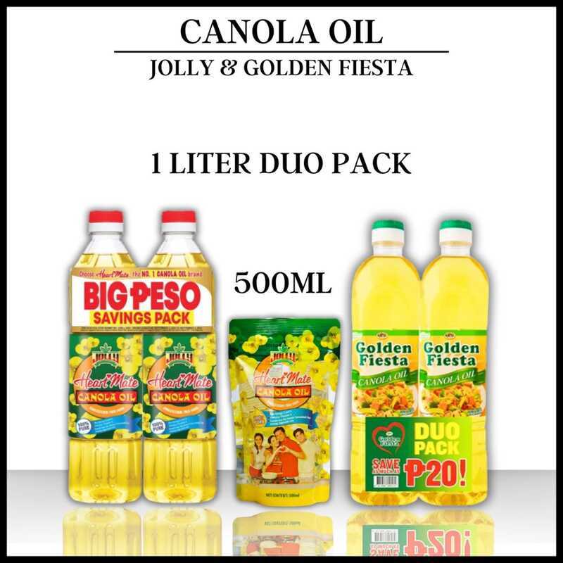 COOKING OIL GOLDEN FIESTA CANOLA DUO PACK JOLLY 500Ml 1Liter FRIED C1e ...