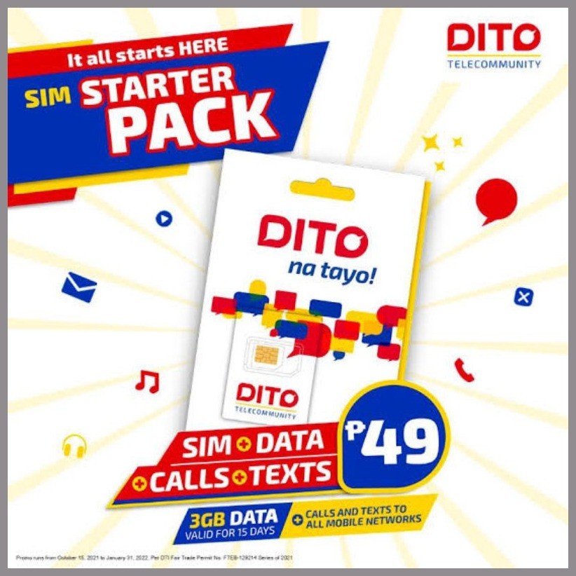DITO SIM DITO STARTER SIM DITO WIFI SIM DITO PREPAID SIM SIMCARDS ...