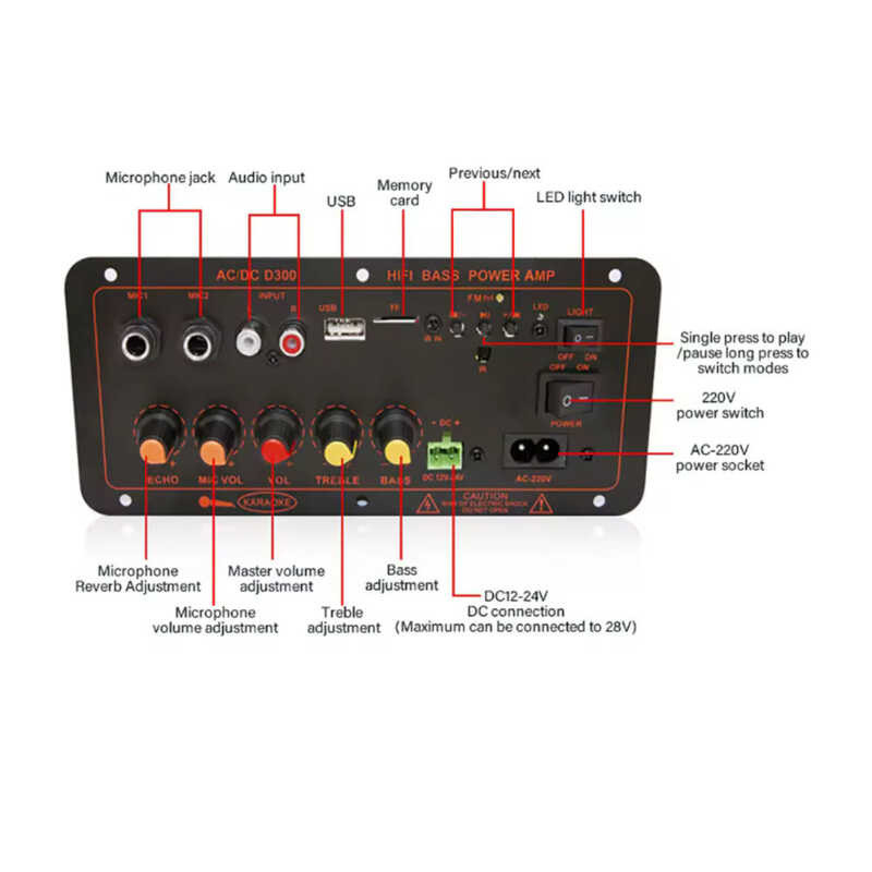FT STAR Av-D10/Bt-800 Audio Amplifier Board Max 600W Support Dual ...