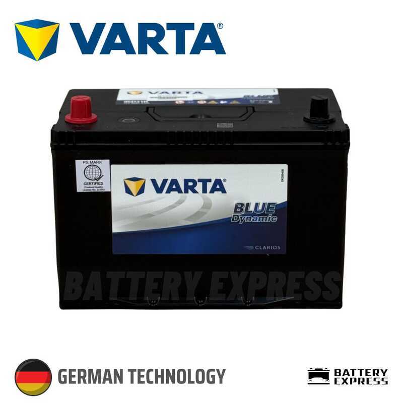 Varta Battery 3Sm REVERSE / N70z / 95D31r Maintenance Free Blue Dynamic ...