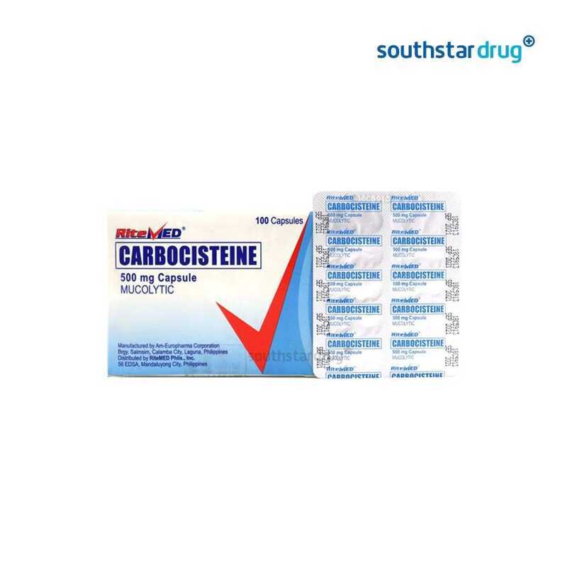 Ritemed Carbocisteine 500 Mg Capsule 20S B80 | Shopee Philippines