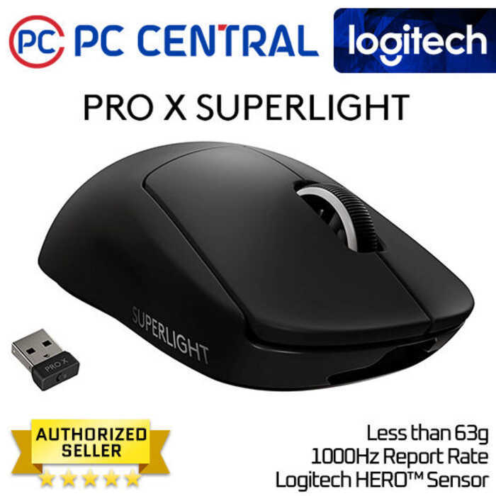 Logitech Superlight Wireless Gaming Mouse - Black G PRO X Super Light ...