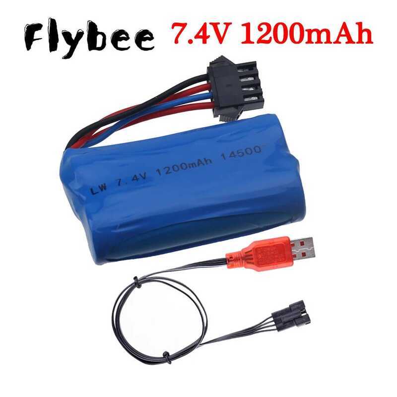 Sm-4P 1 70 Plug 14500 Battery 7.4V 1200Mah Li-Ion /Usb Charger For ...
