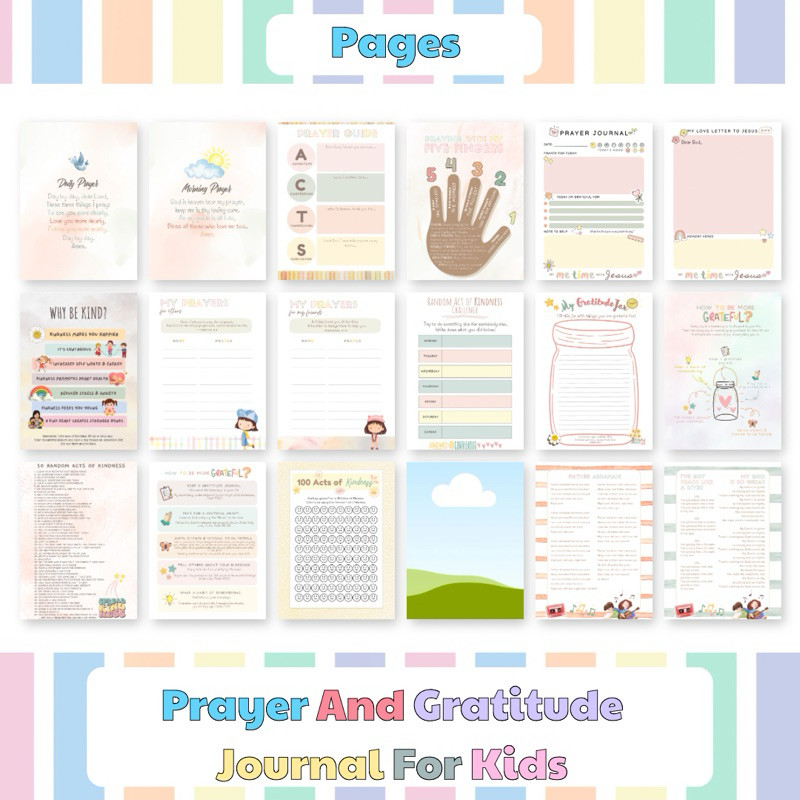 Gratitude prayer journal notebook for kids and teens | Shopee Philippines