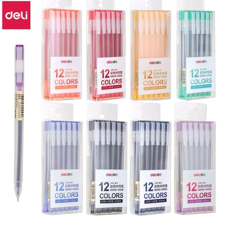 Deli Colored Gel pens set 0.5 mm Ballpen School supplies Office sign ...