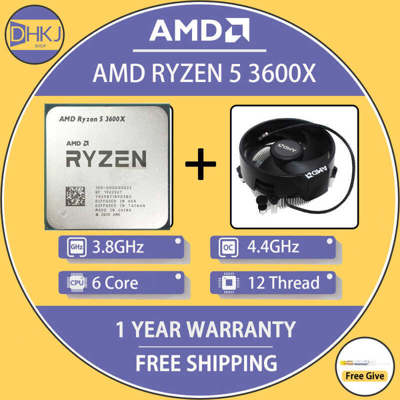 USED AMD Ryzen 5 3600X R5 3600X 3.8 Ghz Six-Core Twee-Thread CPU ...