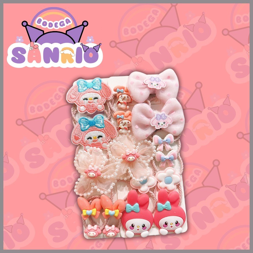 ☁ Kawaii Sanrio Hair Ties Anime Hair Ring Ornaments Kuromi Cinnamoroll ...