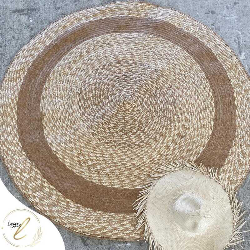 60" Or 5 Feet DSN 2 COMBI SABATAN & BURI Round Buri Carpet/ Mat/ Buli ...