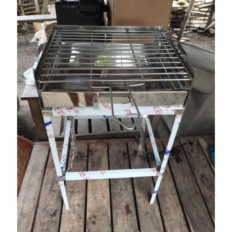 ihawan stainless 12x15 with stand 27 inches | Shopee Philippines
