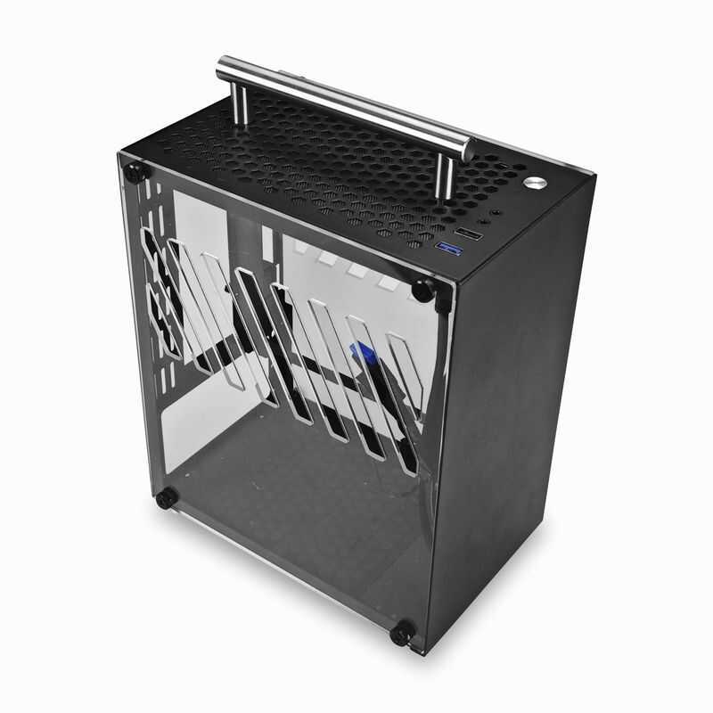 Portable Mini ITX Cool Fish T40/T60 SFX Power Ply Pink Side Transparent ...