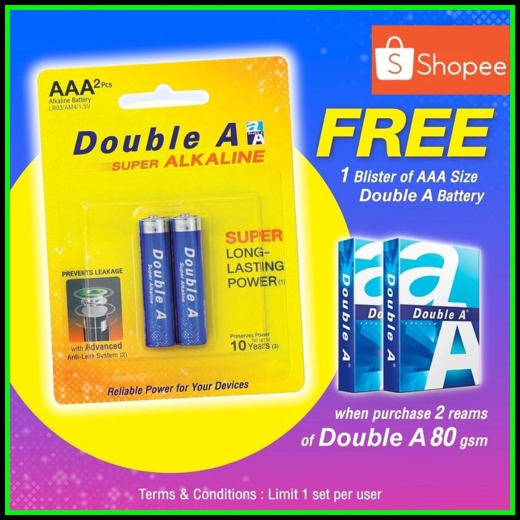 Double A Bond Paper A4 80GSM 1 Ream W/ Free 1Double A Silk Gel Pen ...