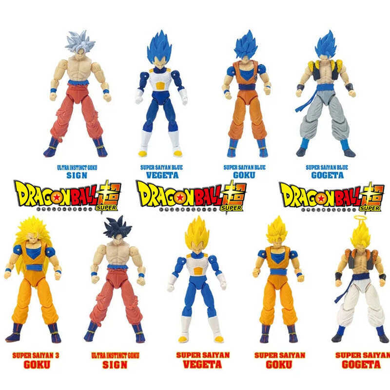 Dragon 9Pcs Ball Z Goku Vegeta SHF Er Saiyan Anime Doll Movable ...