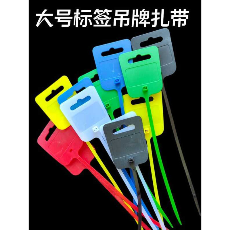 Plastic Colorful Self-Locking Large Nylon Label Ties Red Anti-Theft ...