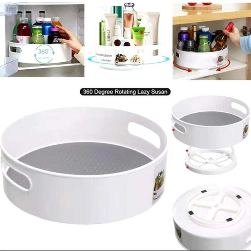 360° Rotating Storage Container Multifunctional Turntable Rack Anti ...