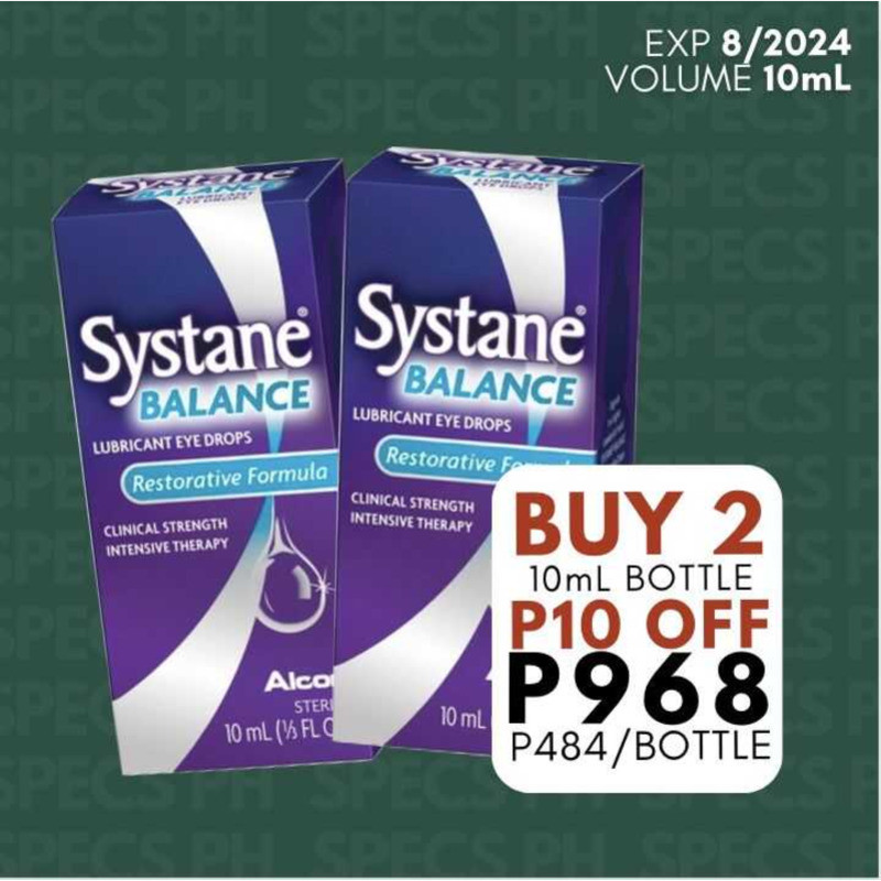 Alcon Systane Balance Lubricant Eye Drops Solution (10Ml) 3 | Shopee ...