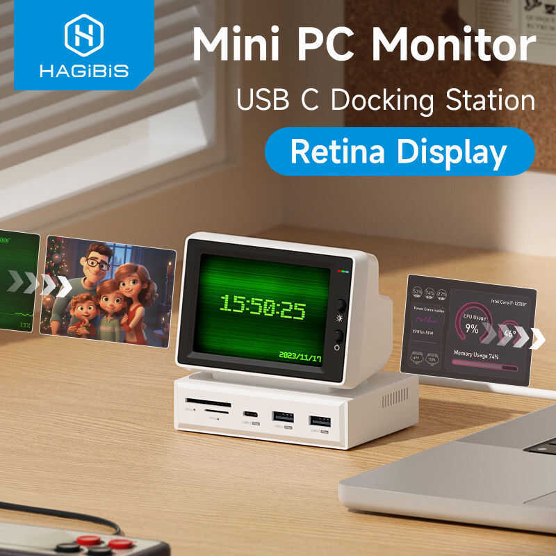 Hagibis 3.5Inch IPS USB Mini Screen With C Hub Usb-C&Hdmi Monitor ...