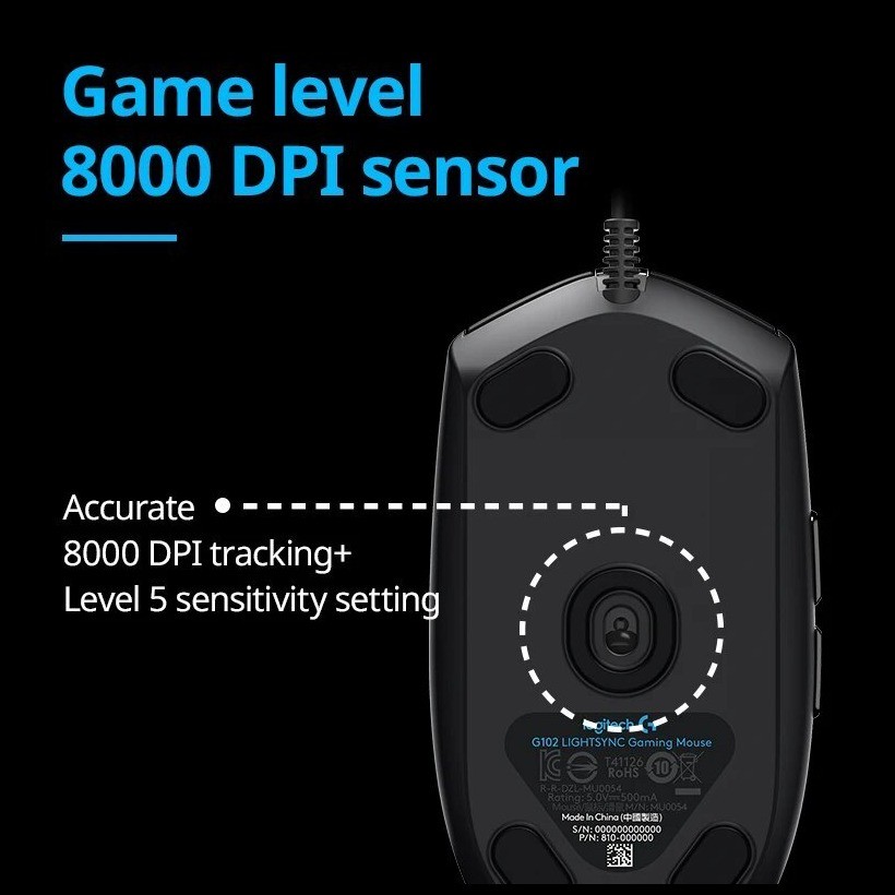 Logitech G203 Gaming Wired Mouse | Gaming Grade Sensor | 8k DPI | Light ...