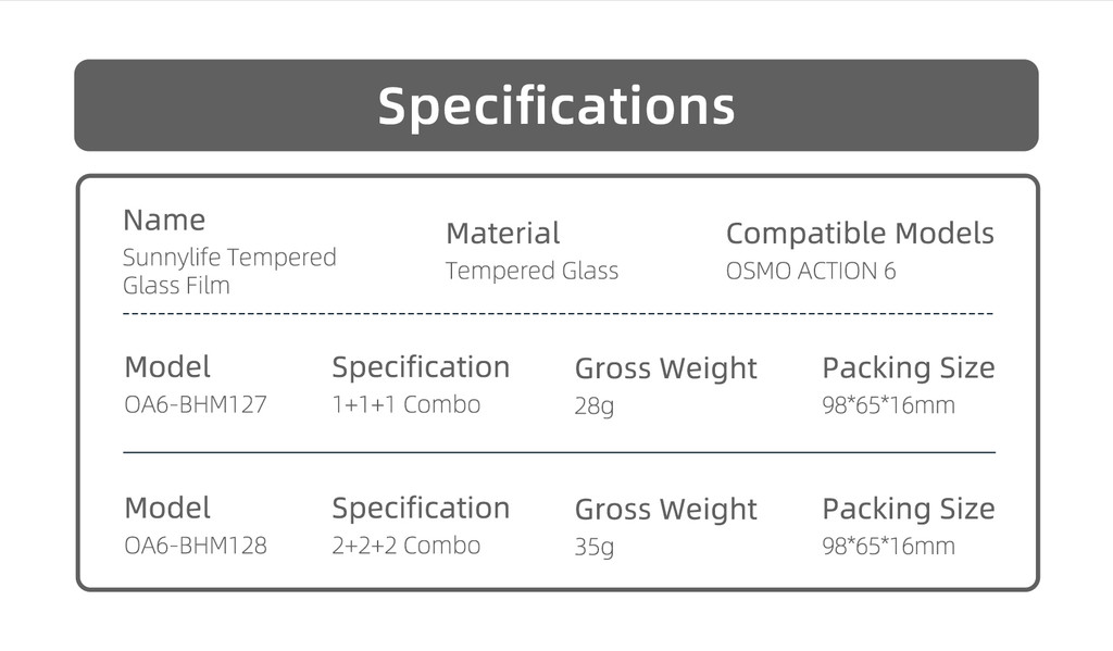 DJI OSMO Action 6 Tempered Glass Screen Protector – 9H Hardness & Anti ...