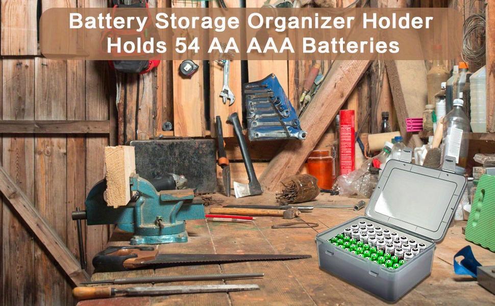 A Durable PP Material Battery Storage Box That Can Hold 54 AA And AAA ...