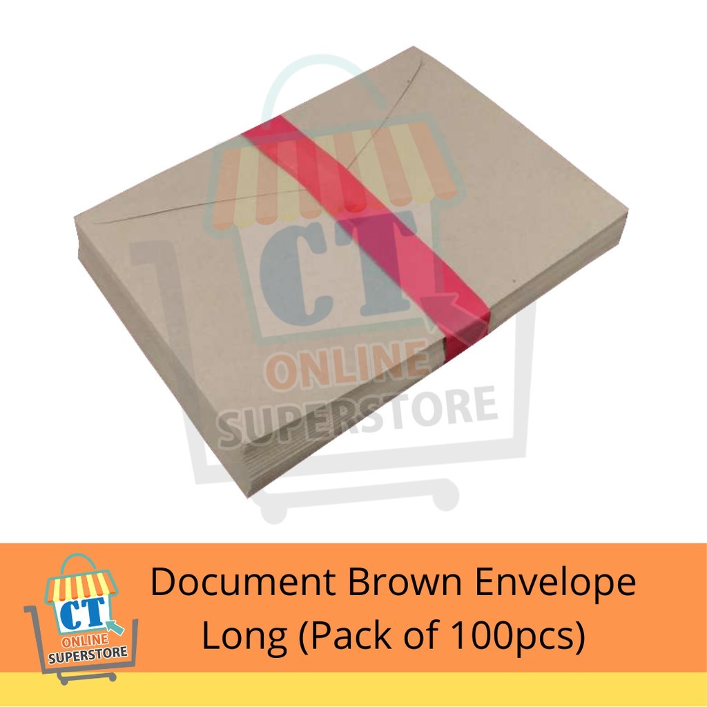 Document Brown Envelope Long (Pack of 100pcs) | Shopee Philippines