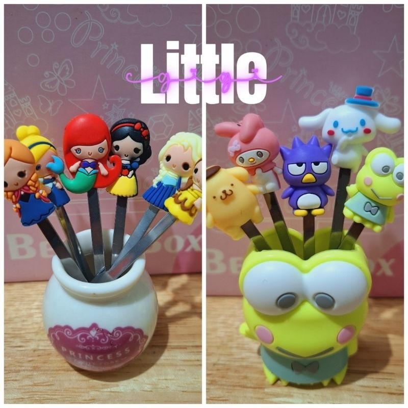 Food Picks / Forks (Disney Princes and Sanrio) | Shopee Philippines