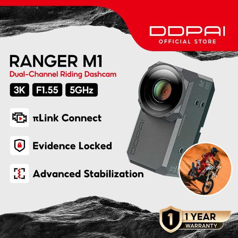 DDPAI Ranger M1 3K UHD Motorcycle Dashcam Advanced Stabilization Ip67 ...