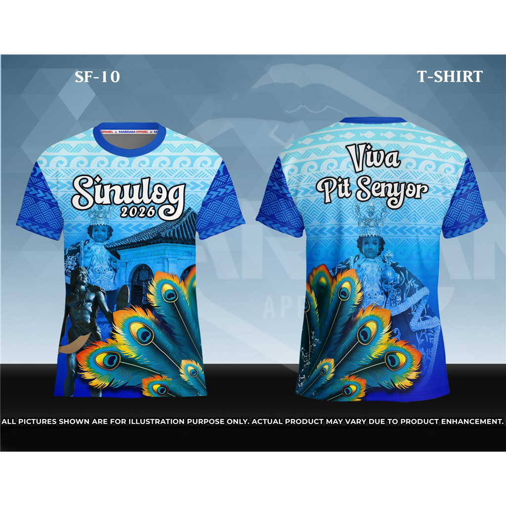 cebu 2026 new sinulog short sleeve shirt celebration full sublimated t ...