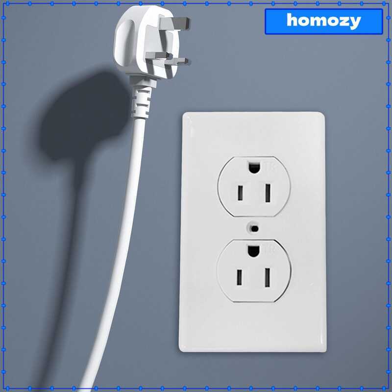 Homozy Power Socket Electrical Wall 3 Prong Double Outlet Supports 15A ...
