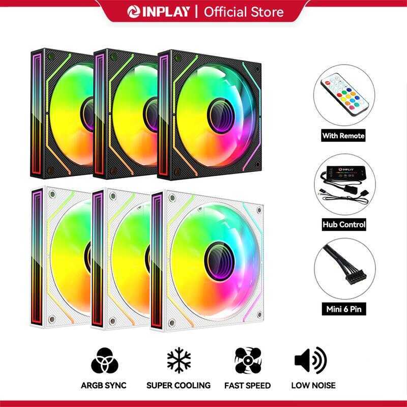 Inplay Openview X3 120Mm Case 4Pin Silent Computer Fan 1800Rpm With RGB ...