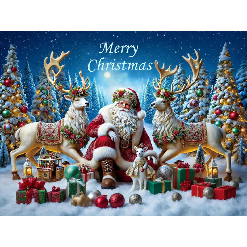 5x3ft Banner Backdrop Winter Christmas Banners Decorations Xmas Party ...