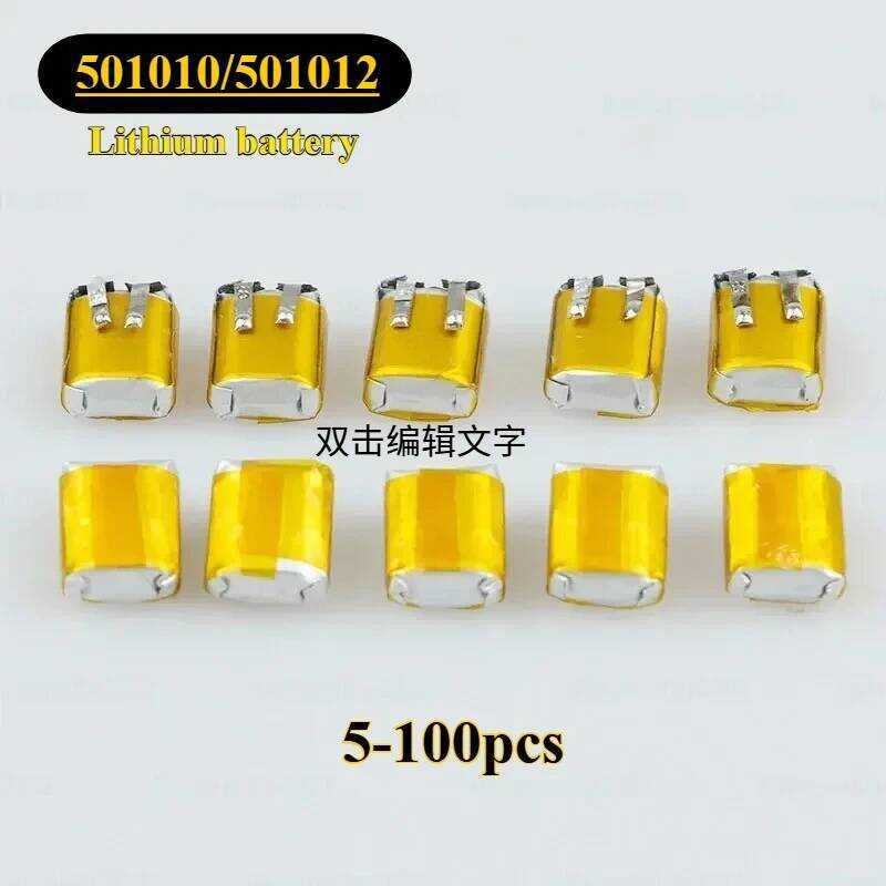 1 5-100Pcs 3 Lipo Rechargeable Polymer Lithium Batteries 501010 501012 ...