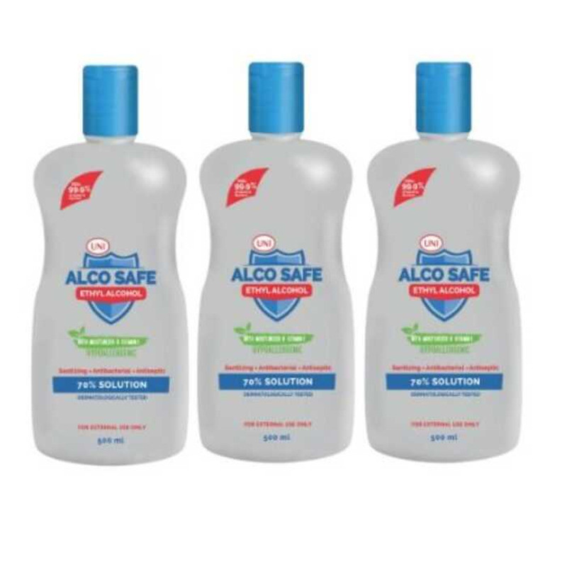 Ethyl Alcosafe Alcohol 500Ml - First Aid, Wound Care, Kill 99% Of Germs ...