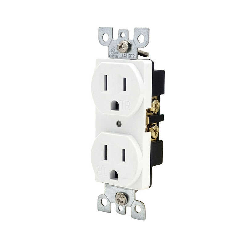 1Pc US Wall Outlet, Duplex Receptacle Recessed 3 Prong 15A Electrical ...