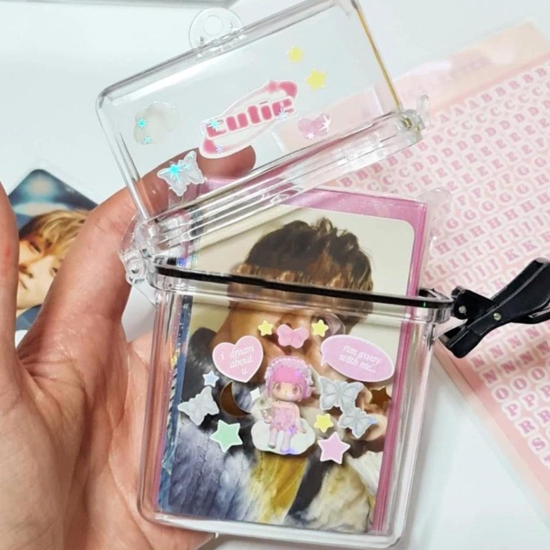 3Inch Mini Card Box Idol Photocards Case Plastic Transparent Waterproof ...