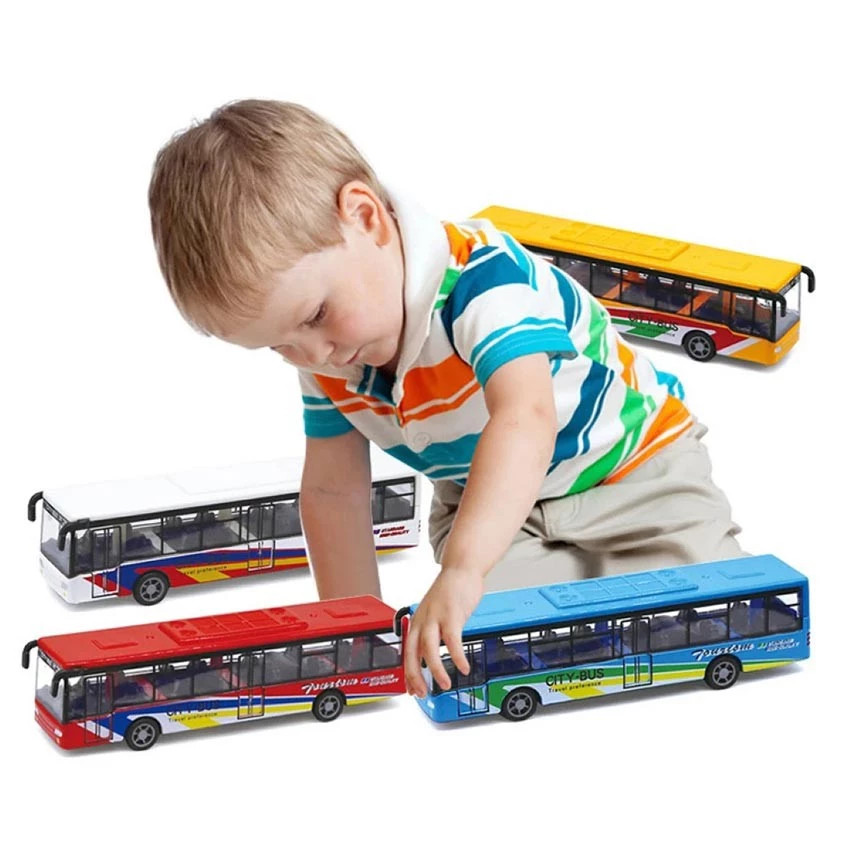 Diecasts Bus Toy Alloy Car Mini Bus Kids Model Pull Mini Simulation Back | Shopee Philippines