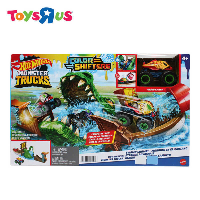 A8d Hot Wheels Monster Trucks Color Shifters Swamp Chomp Playset Abe ...